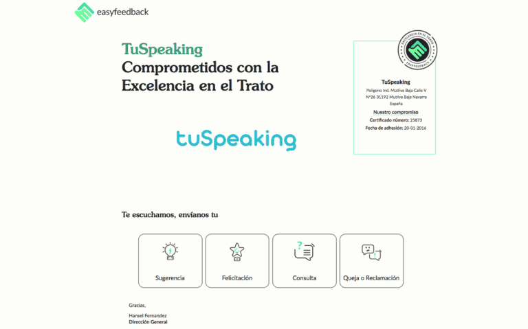 Así es como Tuspeaking ha mejorado la escucha a sus usuarios a través de EasyFeedback - EasyFeedback